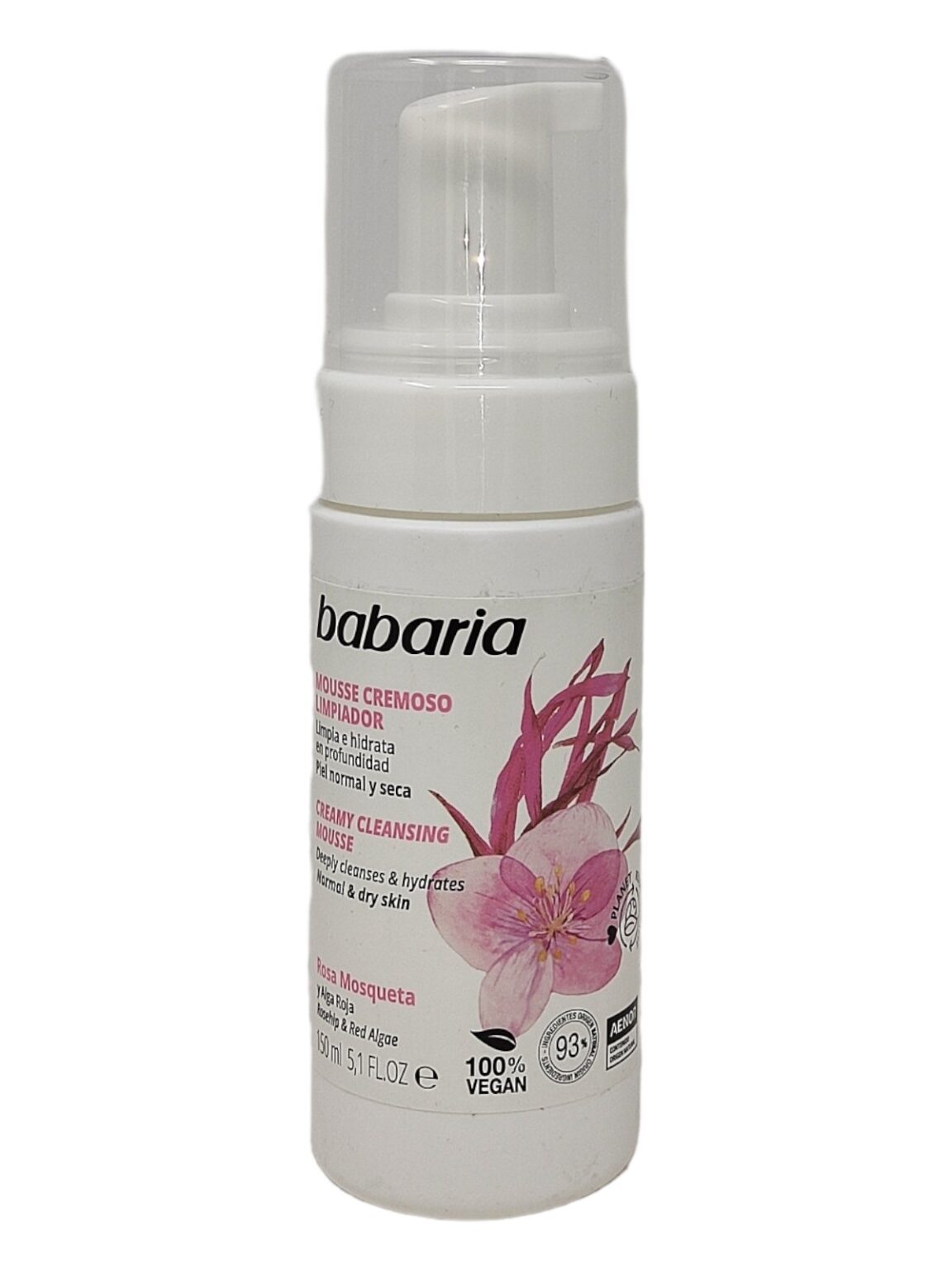 Babaria Mousse cremoso limpiador hidratante 150 ml. – By Home